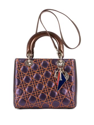 Dior sac port&eacute; &eacute;paule &agrave; design matelass&eacute; (ann&eacute;es 2000) - Marron
