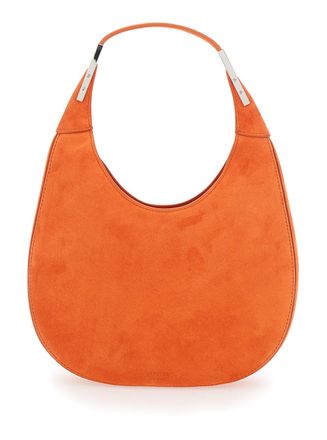 Savette Womens Florence Small Orange Shoulder Bag Suede