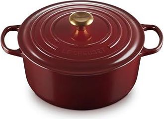 LE CREUSET Le Creuset Cocotte Signature en Fonte Émaillée avec Couvercle, Ø 28 cm, Ronde, 6.7 L, 6.125 kg, Garnet, 21177289494441