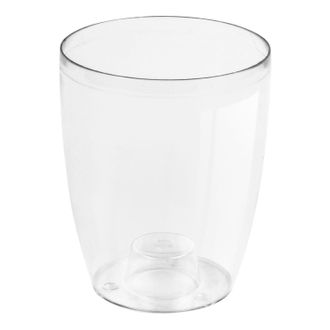 Prosperplast Blumentopf &Uuml;bertopf Orchidee H 18,5 cm Coubi transparent Topf