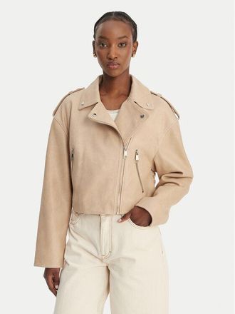 HUGO BOSS Lederjacke C_Salace 50554143 Beige Regular Fit