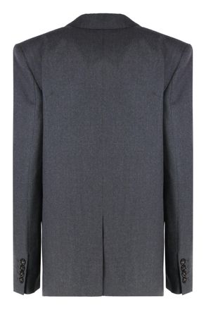 Stella McCartney Womens Single-Breasted One-Button Wool Jacket Ash Grey Blazers
