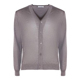 KANGRA Cardigan aus reiner Schurwolle - - Knitwear - Herren - Grau - 2XL