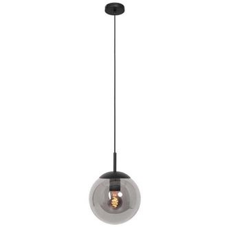 Steinhauer Steinhauer - neuwertig] Hängeleuchte Pendelleuchte Kugel Schwarz ø 30 Cm Glas 1 Flammig Lampe B-Ware