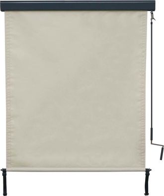 Hhg Vertikalmarkise HHG-621, Senkrechtmarkise Sichtschutz Au&szlig;enrollo Rollo, UV-Schutz 50 Stoff 250x140cm, creme-beige