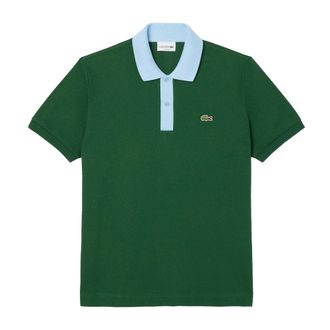 Lacoste Poloshirt f&uuml;r Herren, Kontrastkragen (Gr&uuml;n)