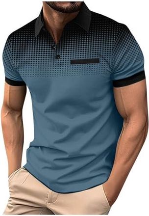 Generic Chemise de golf extensible d&eacute;contract&eacute;e &agrave; manches courtes et col rabattable, l&eacute;g&egrave;re, polyvalente, &eacute;l&eacute;gante, confortable, respirante, pour le travail, 