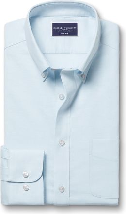 CHARLES TYRWHITT Bügelfreies Oxfordhemd-Stretch - Himmelblau