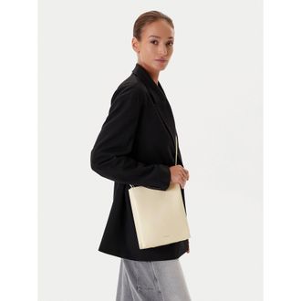 Calvin Klein Handtasche Calvin Klein Line Ns Crossbody Lth Bag LV04F3005G Creme