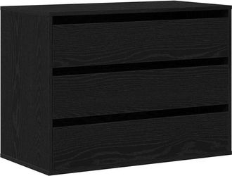 vidaXL Kommode Schwarze Eiche 80 x 41 x 58 cm Holzwerkstoff Vidaxl