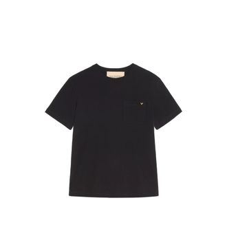 Valentino Cotton T-Shirt With Vgold