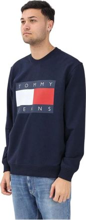 Tommy Jeans Homme, Sweatshirts et sweats &agrave; capuche, Bleu, Taille: S Switshirt
