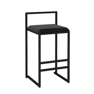 Generic Elegante, quadratische Barhocker aus Samt mit schwarzem Metallgestell und Fu&szlig;st&uuml;tze - K&uuml;chenst&uuml;hle f&uuml;r den privaten und gewerblichen Gebrauch, 75 cm h