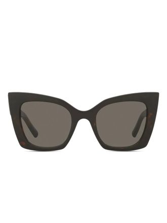Saint Laurent Eyewear lunettes de soleil &agrave; monture papillon - Vert