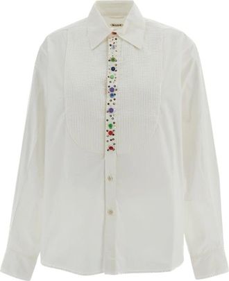 Bode Chemise Plastron Tuxedo - Femme - Blouses et Chemises - Blanc - Taille: 40 FR