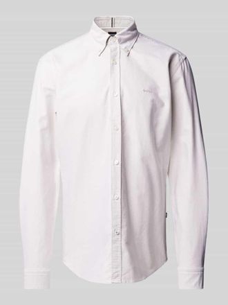 HUGO BOSS Regular Fit Business-Hemd mit Button-Down-Kragen Modell Roan