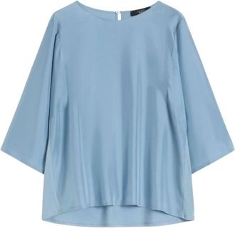 Max Mara Femme, Blouses et Chemises, Bleu, Taille: 36 FR Wkdfastoso Blouse