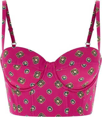 L'agence Sonya Oberteil aus Seide - Rosa