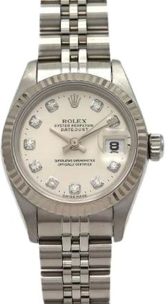 Rolex Pre-owned Datejust Acier Inoxydable Or Blanc Automatique - Femme - Pre-owned - Blanc - Taille: ONE Size