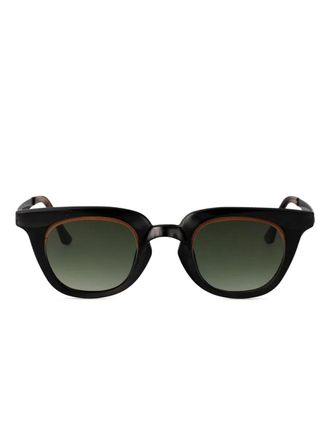 Rigards Sonnenbrille mit gestreiftem Gestell - Schwarz