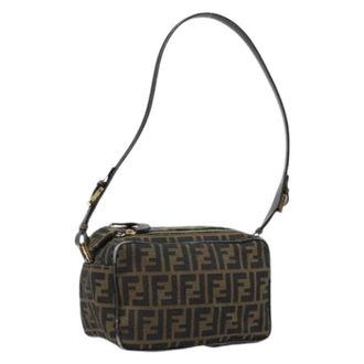 Fendi Pre-owned Vintage Zucca Canvas Schultertasche - - Pre-owned - Damen - Braun - ONE SIZE