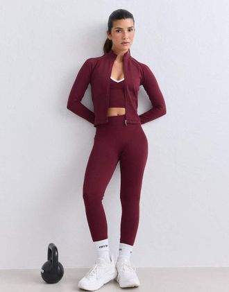 Aim'n legging sculptant sans coutures merlot-Rouge