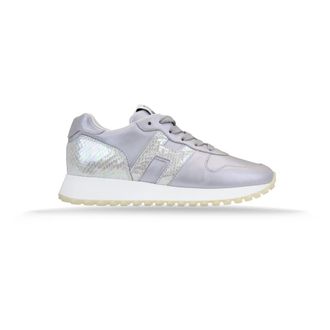 Hogan Leder-Sneaker mit Logo-Patch - - Shoes - Damen - Lila - 36 1/2 EU