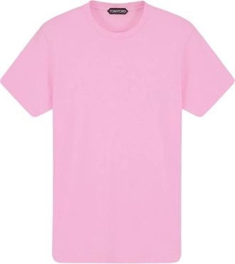 Tom Ford Homme, Tops, Rose, Taille: 3XL T-shirt en coton et soie