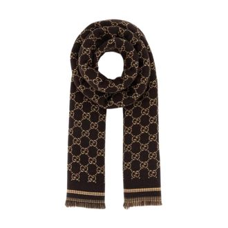 Gucci GG Wolljacquard-Schal - - Accessories - Herren - Braun - ONE SIZE