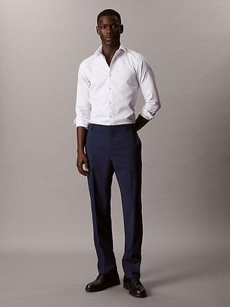 Calvin Klein Schmales Hemd Aus B&uuml;gelfreier Stretch-baumwolle - White - Herren - 37