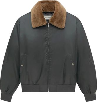 Dr&ocirc;le de Monsieur Bomber Jacket Collar Fur - Homme - Vestes - Gris - Taille: S