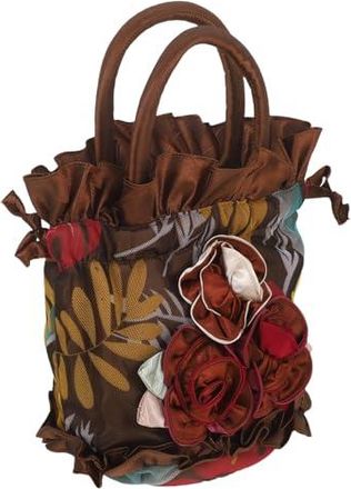 Soimiss Sac Seau Fleuri &Eacute;l&eacute;gant pour Soir&eacute;e Femme Pochette &agrave; Fleurs Vintage Polyester et Fonctionnelle pour Mariage et Banquet