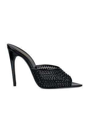 Saint Laurent Blonde Pantoletten Schwarz