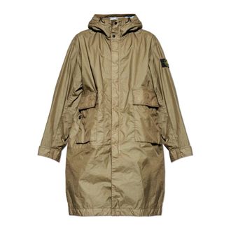 Stone Island Homme, Manteaux, Vert, Taille: 2XL Parka &agrave; capuche