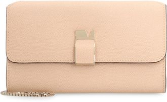 Valextra Womens Nolo Leather Clutch Pale Pink Calf Bags