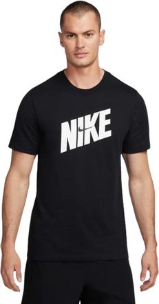 Nike Dri-fit T-shirt Mit Auff&auml;lligem Logo In Schwarz