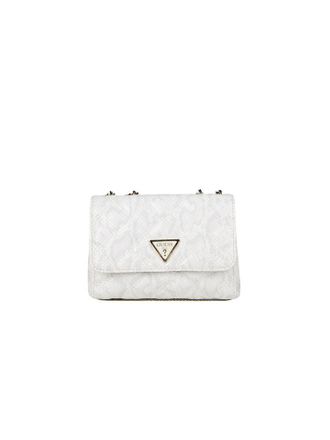 Guess Womens Shoulder Bag Off White Polyurethane - Shoulder-Bags