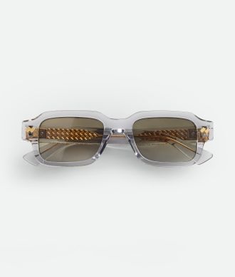 Bottega Veneta Lunettes De Soleil Rectangulaires Intrecciato - Bottega Veneta