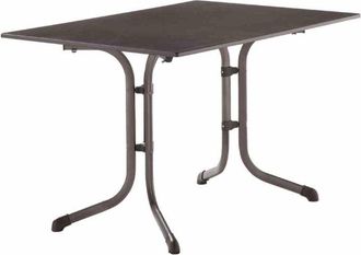 Sieger 3160-55 Boulevard-Klapptisch vivodur, 120x80 cm, eisengrau Gestell aus Stahl in eisengrau, Tischplatte aus vivodur in anthrazit