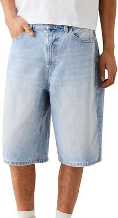 Generic Jeans pour homme europ&eacute;en d&eacute;contract&eacute; ample jambe large Hip Hop Short avec poches urbaines et style polyvalent pour un usage quotidien, bleu ciel, XXL