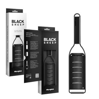 Microplane Râpe Coupe Large avec Lame en Acier Inoxydable fabriquée aux États-Unis pour Parmesan, Chocolat, truffes & Flocons de Beurre de la Collection Black Sh