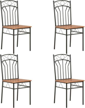 vidaXL Esszimmerstühle 4 Stk. Braun mdf - Vidaxl