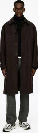 Arket Doubleface-Mantel Aus Wollmischung -Braun
