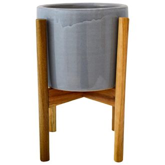 Ivyline Blumentopf, Keramik, grau, 24 cm