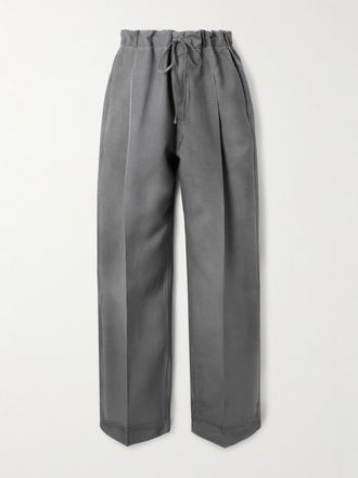 Maison Margiela Hose Mit Weitem Bein Aus Einer Mohair-wollmischung - Grau