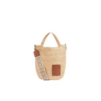 Loewe Femme, Sacs, Beige, Taille: ONE Size Mini Slit Sac en Rafia Tissé à la Main