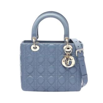 Dior Pre-owned Sac &agrave; main Lady Dior en cuir - Femme - Pre-owned - Bleu - Taille: ONE Size