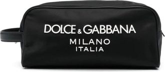 Dolce & Gabbana Femme, Sacs, Noir, Taille: ONE Size Nylon Wash Bag