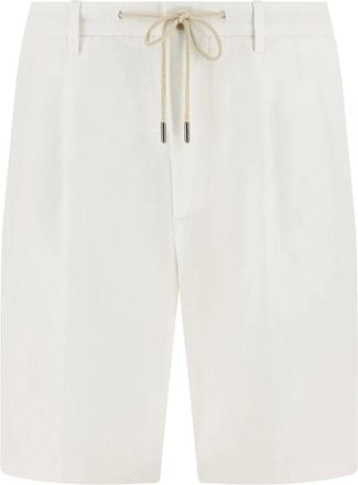 Boggi Milano Homme, Shorts, Blanc, Taille: XS Bermudas en lin