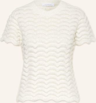 Rich & Royal Strickshirt Mit Pailletten weiss